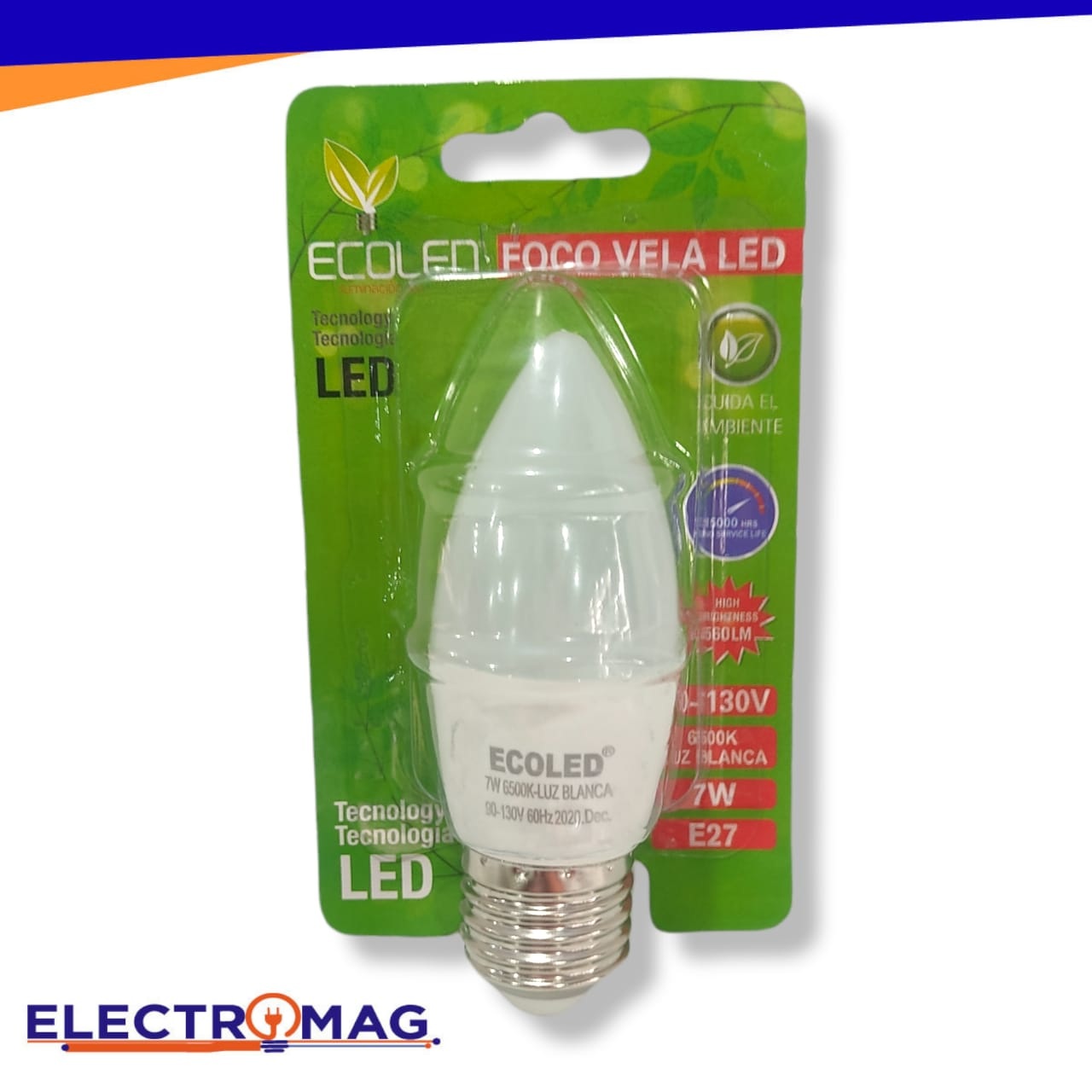 ECOLED FOCO VELA 7W – ELECTROMAG ECUADOR
